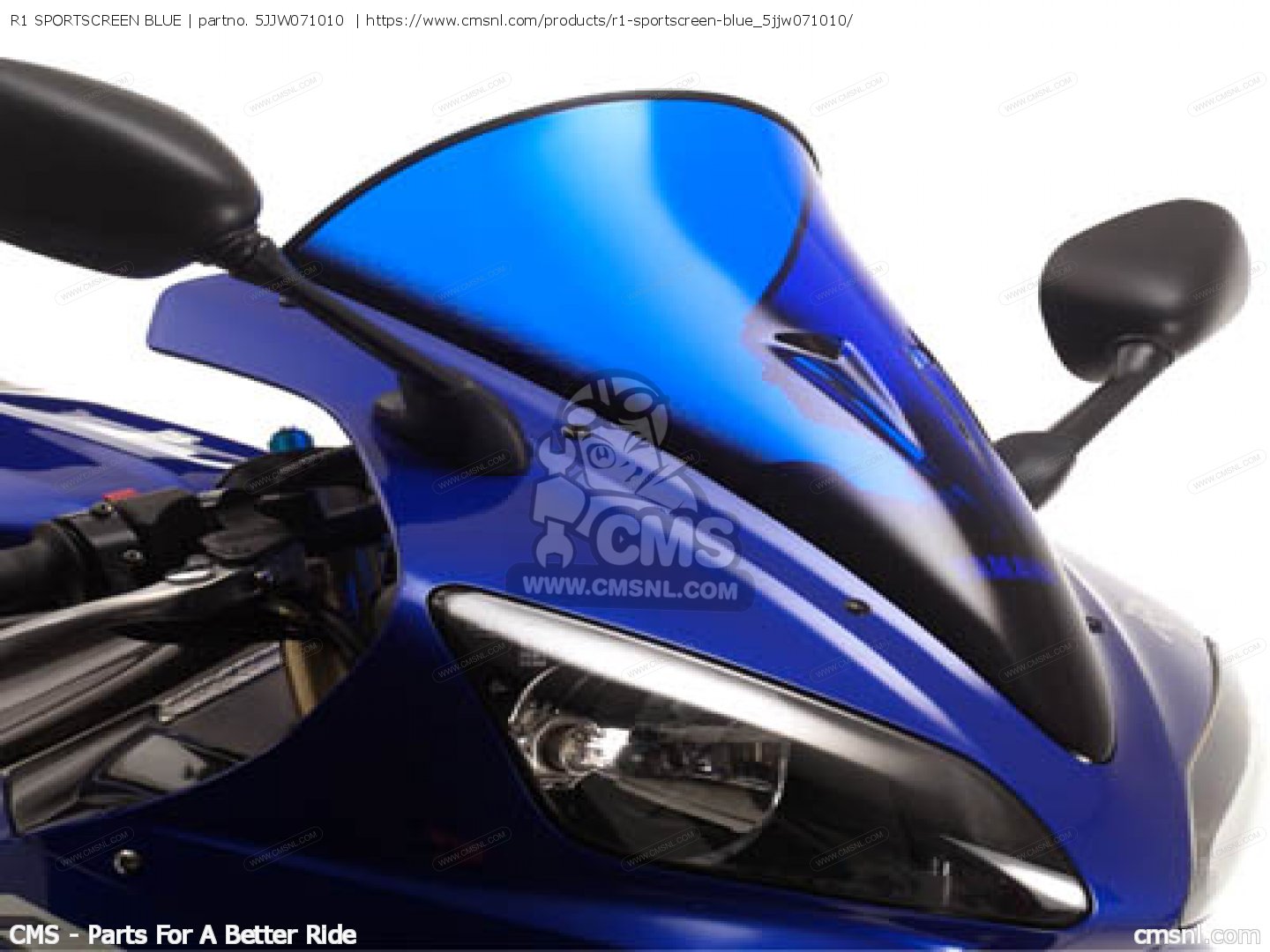 5JJW071010: R1 SPORTSCREEN BLUE Yamaha - buy the 5JJ-W0710-10-00 at CMSNL