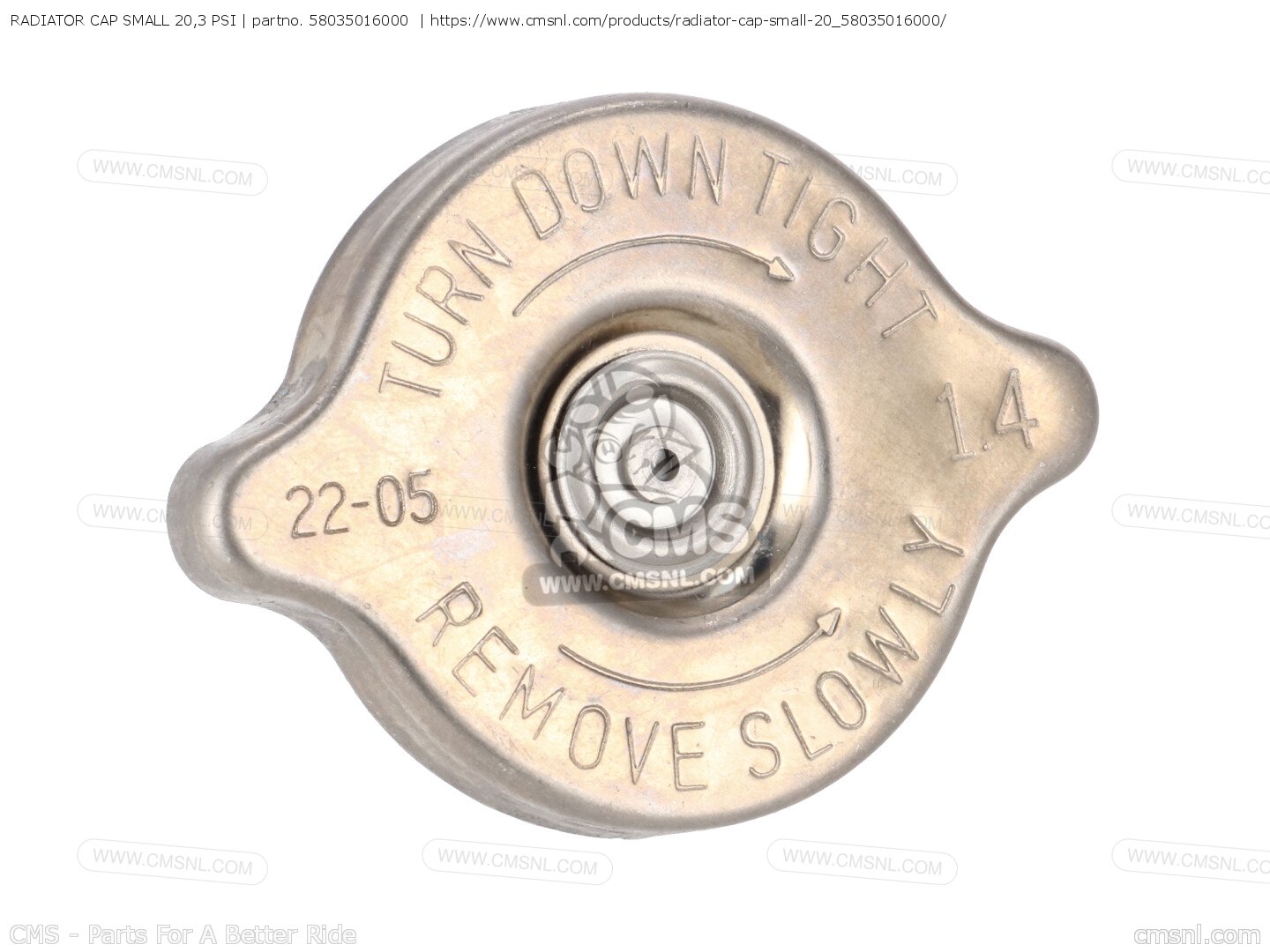 RADIATOR CAP SMALL 20,3 PSI for 125 SXS Europe 2002 - order at CMSNL
