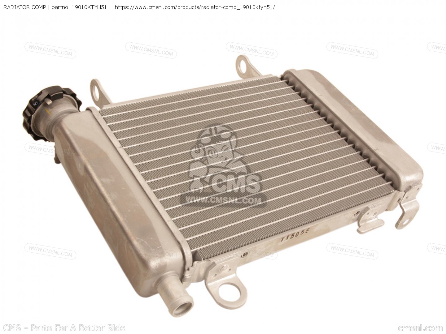 19010KTYH51: RADIATOR COMP Honda - buy the 19010-KTY-H51 at CMSNL