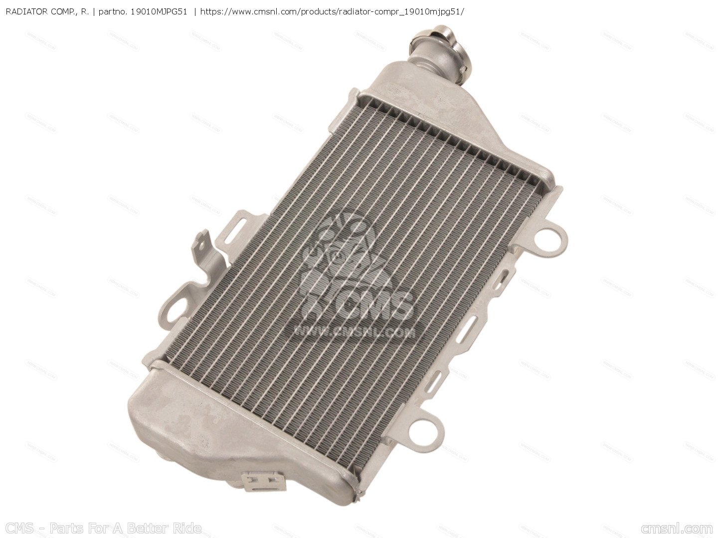 19010MJPG51: RADIATOR COMP,R Honda - buy the 19010-MJP-G51 at CMSNL