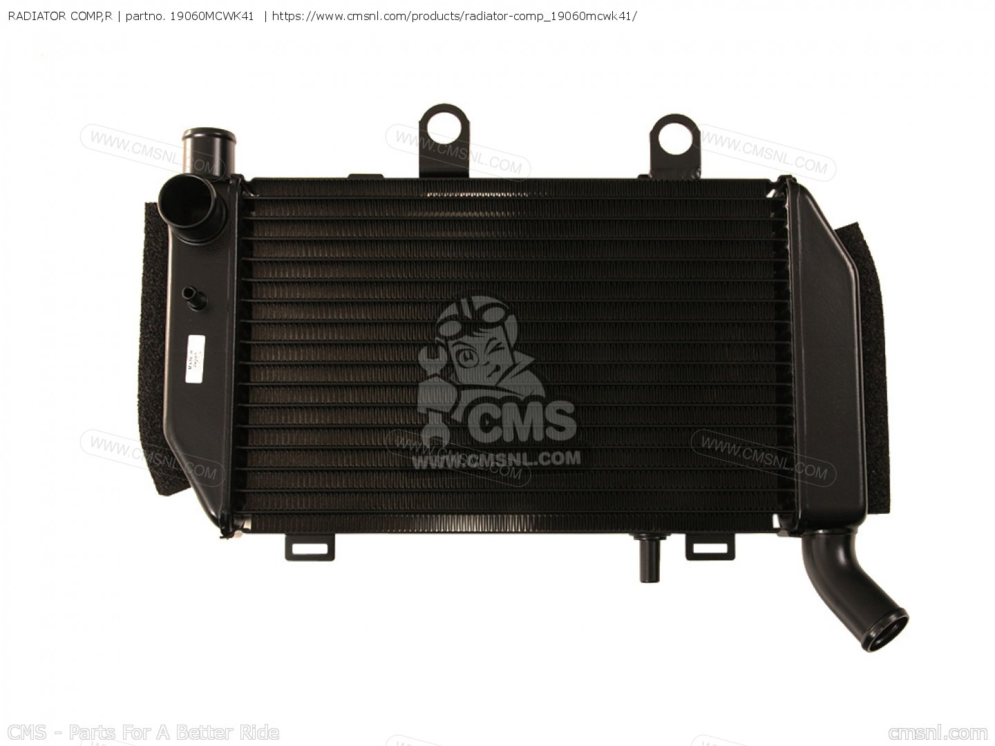 19060MCWK41: RADIATOR COMP,R Honda - buy the 19060-MCW-K41 at CMSNL