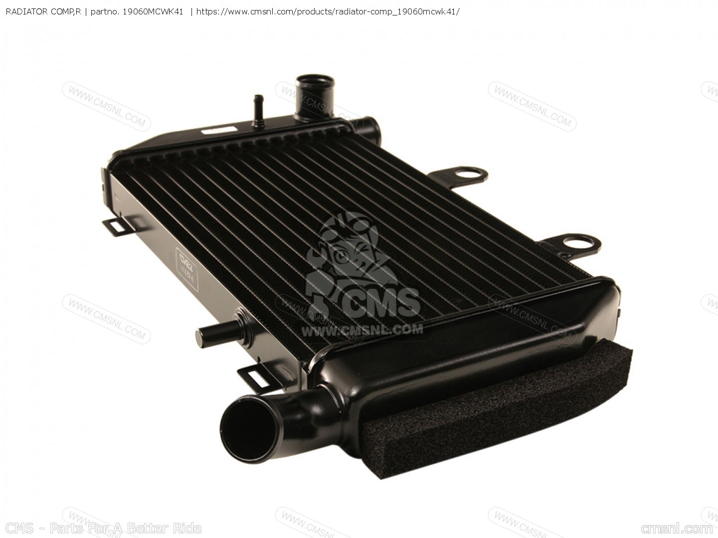 19060MCWK41: RADIATOR COMP,R Honda - buy the 19060-MCW-K41 at CMSNL