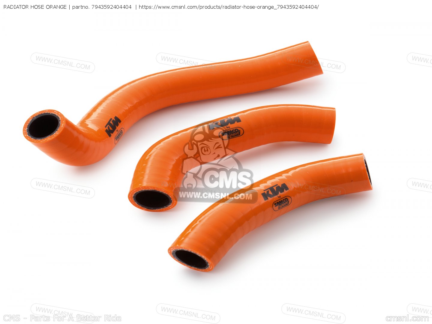 7943592404404: RADIATOR HOSE ORANGE KTM - buy the 7943592404404 at CMSNL