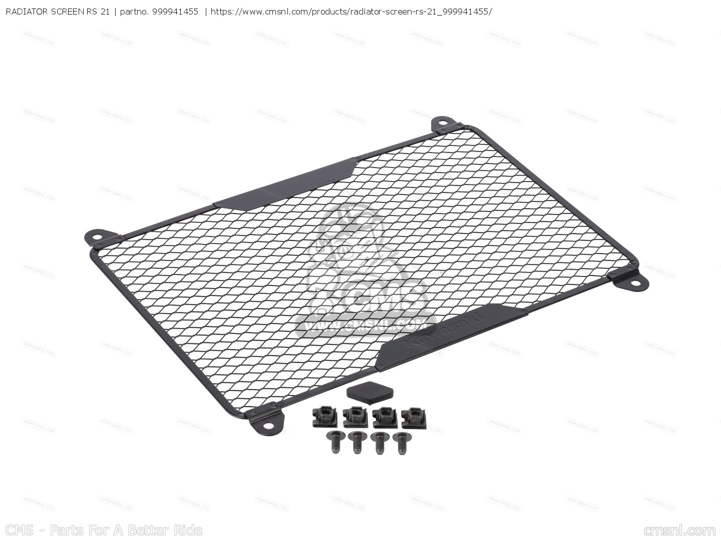 999941455: RADIATOR SCREEN RS 21 Kawasaki - buy the 99994-1455 at CMSNL