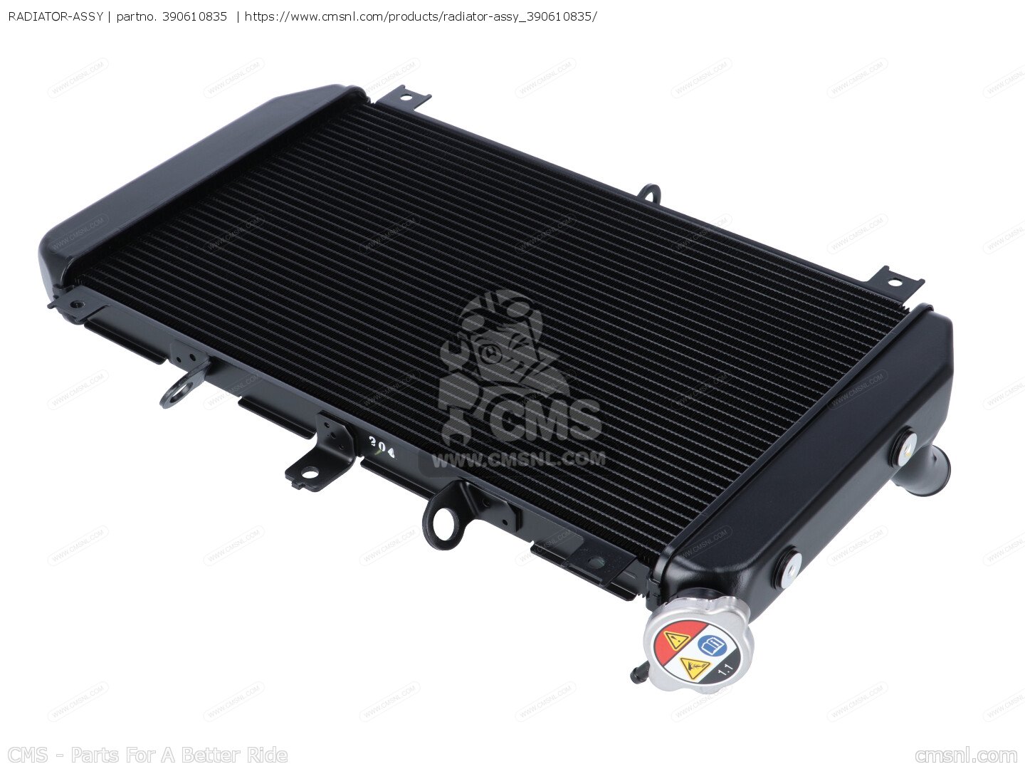 390610835: RADIATOR-ASSY Kawasaki - buy the 39061-0835 at CMSNL