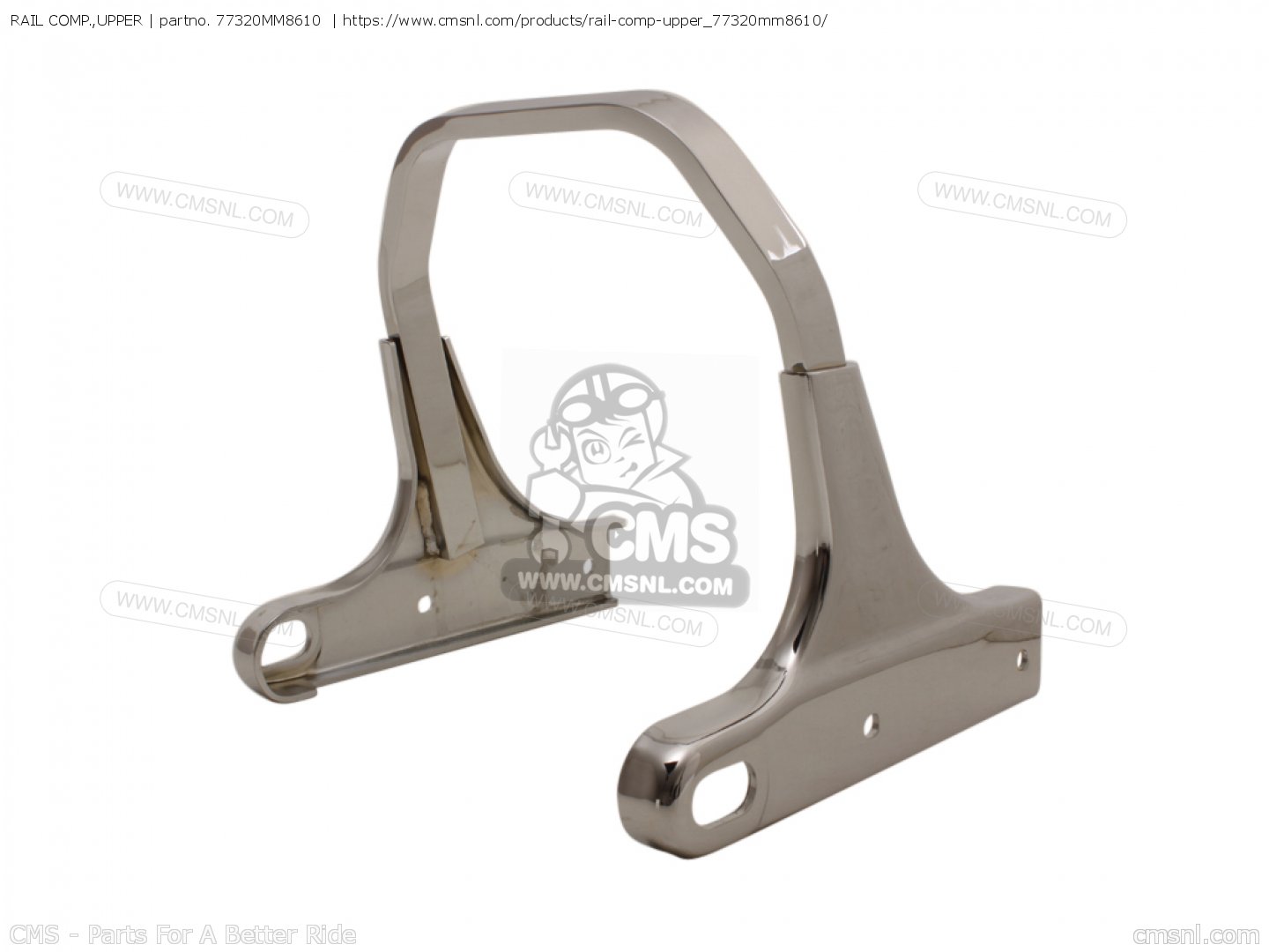 77320MM8610: Rail Comp.,upper Honda - buy the 77320-MM8-610 at CMSNL