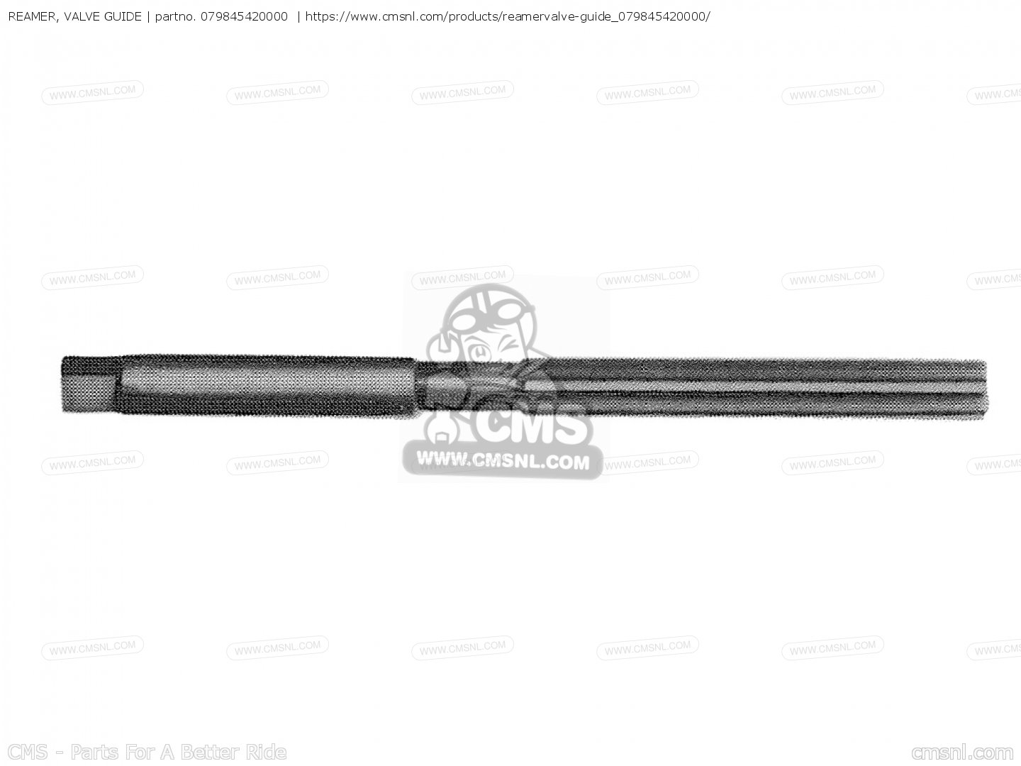 079845420000: REAMER, VALVE GUIDE Honda - buy the 07984-5420000 at CMSNL