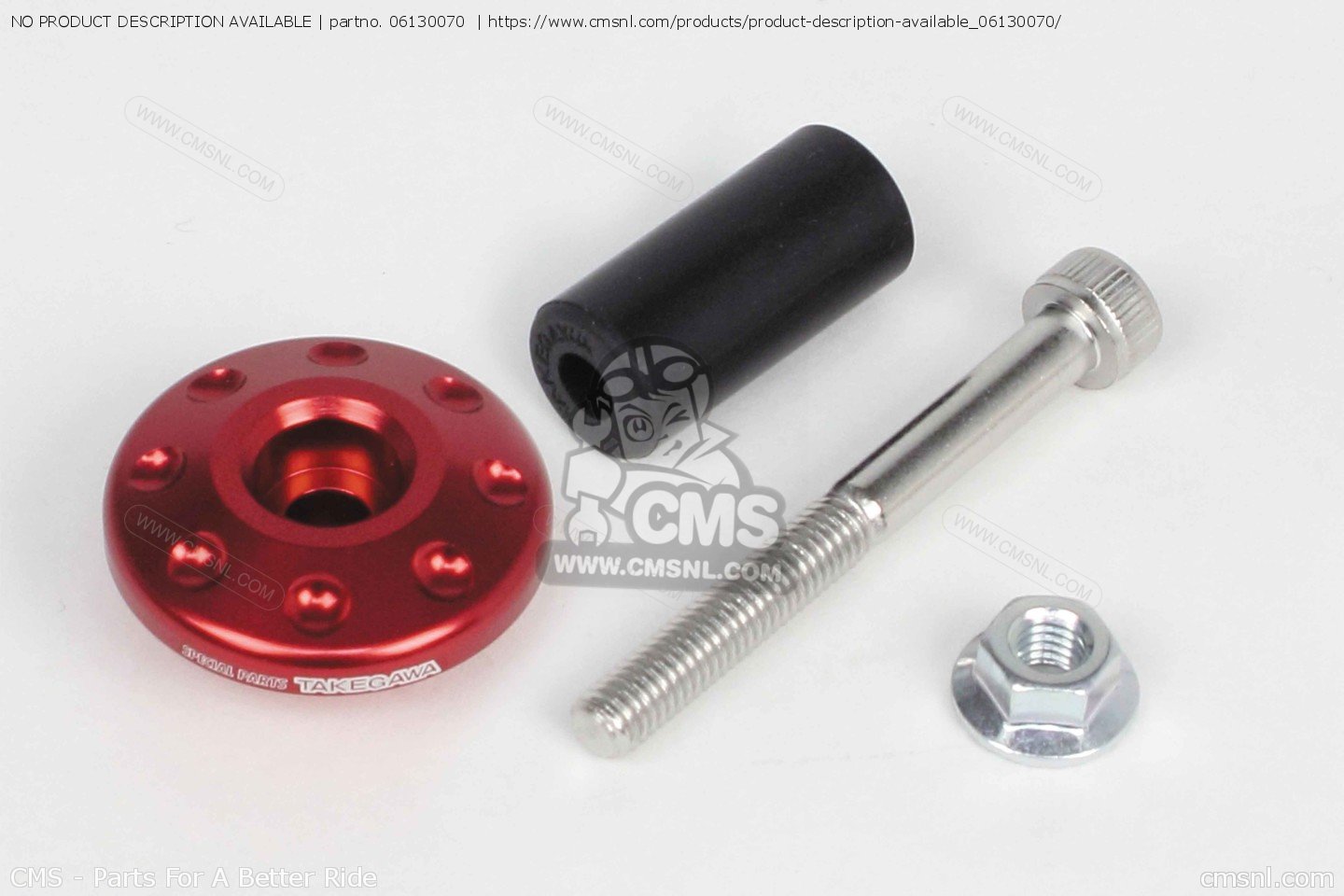 06130070: REAR BRAKE PEDAL PIVOT CAP (8 HOLE TYPE/RED) ONLY FOR CROSS ...