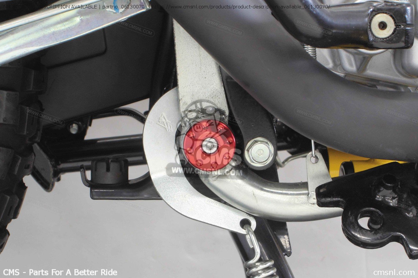 06130070: REAR BRAKE PEDAL PIVOT CAP (8 HOLE TYPE/RED) ONLY FOR CROSS ...