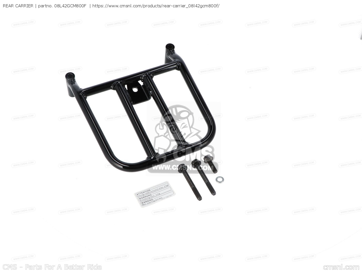 08L42GCM800F: REAR CARRIER Honda - buy the 08L42-GCM-800F at CMSNL