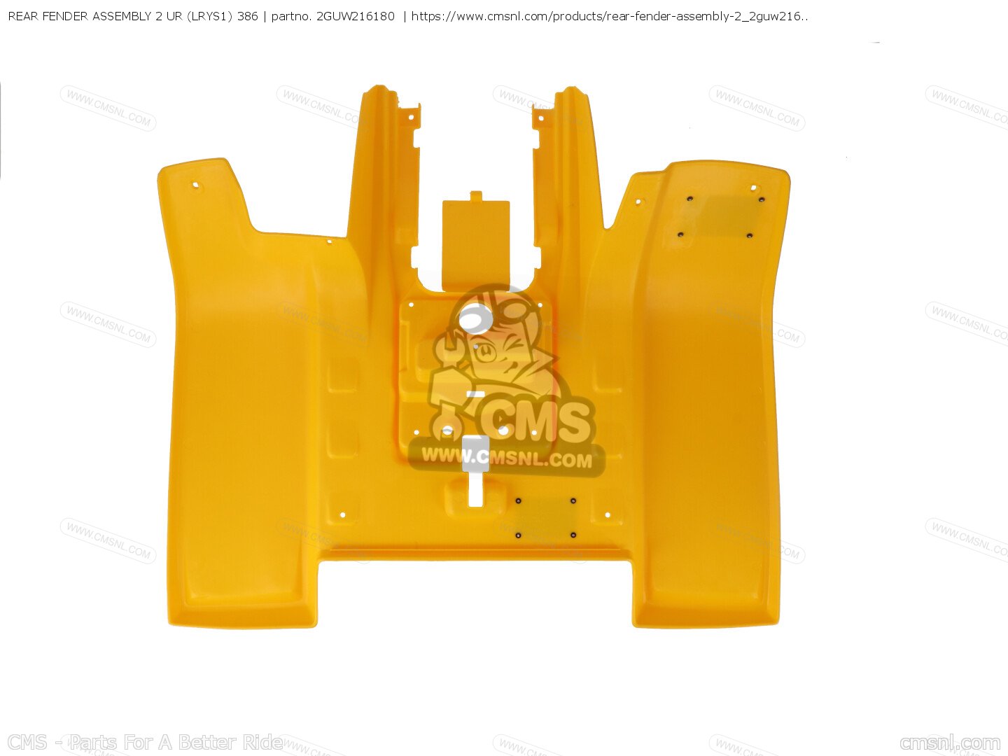 2GUW216180: REAR FENDER ASSEMBLY 2 UR (LRYS1) 386 Yamaha - buy the 2GU ...