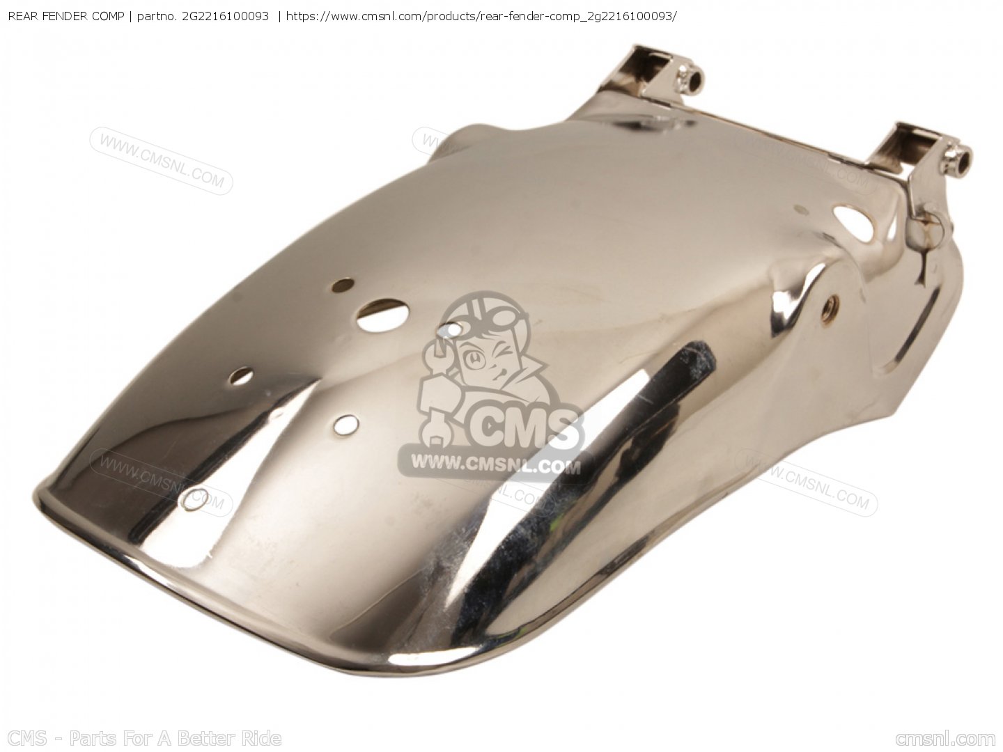 2G2216100093: REAR FENDER COMP Yamaha - buy the 2G2-21610-00-93 at CMSNL