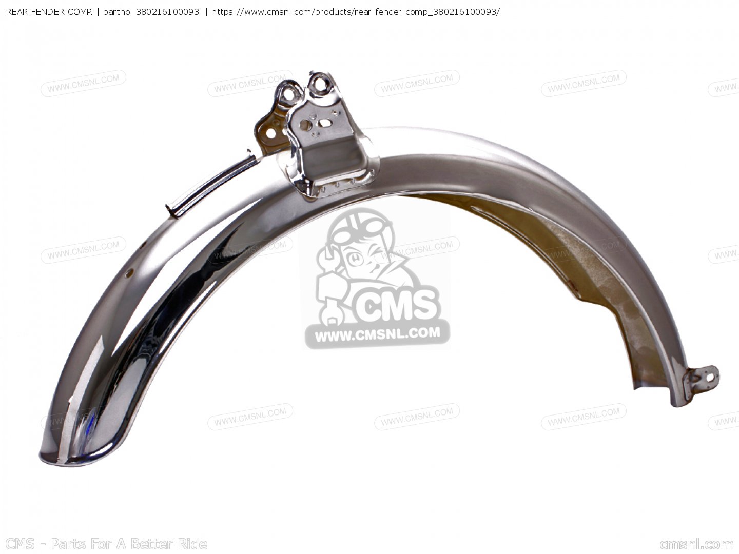 380216100093: REAR FENDER COMP. Yamaha - buy the 380-21610-00-93 at CMSNL