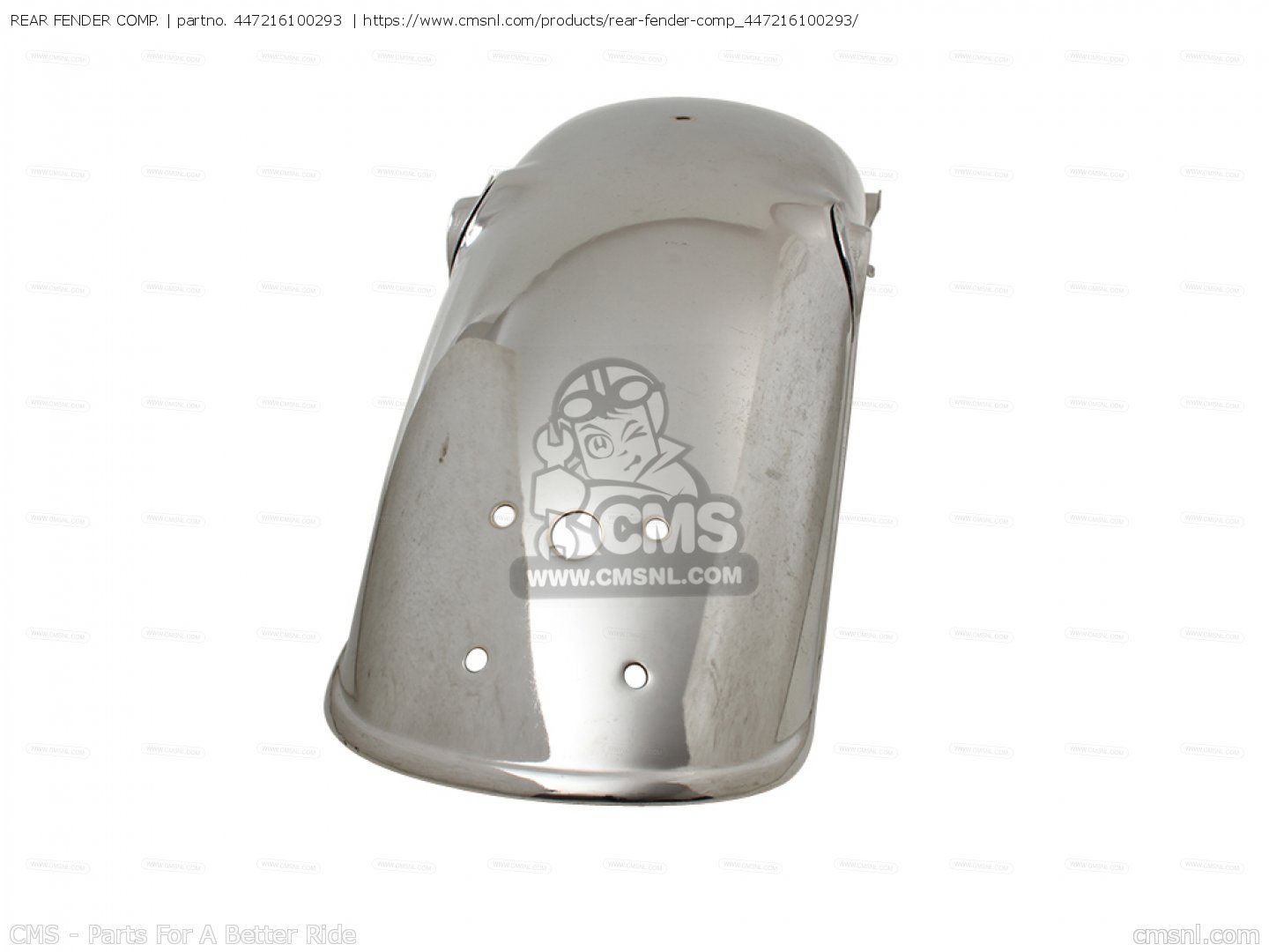 447216100293: REAR FENDER COMP. Yamaha - buy the 447-21610-02-93 at CMSNL