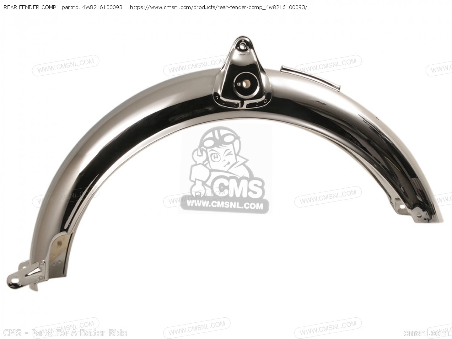 4W8216100093: REAR FENDER COMP Yamaha - buy the 4W8-21610-00-93 at CMSNL