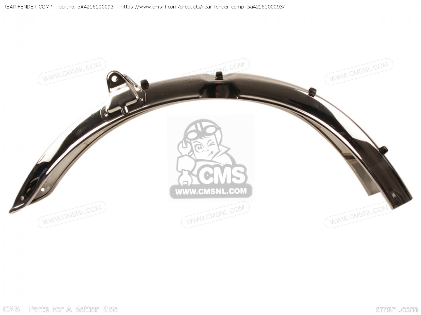 5A4216100093: Rear Fender Comp. Yamaha - buy the 5A4-21610-0093 at CMSNL
