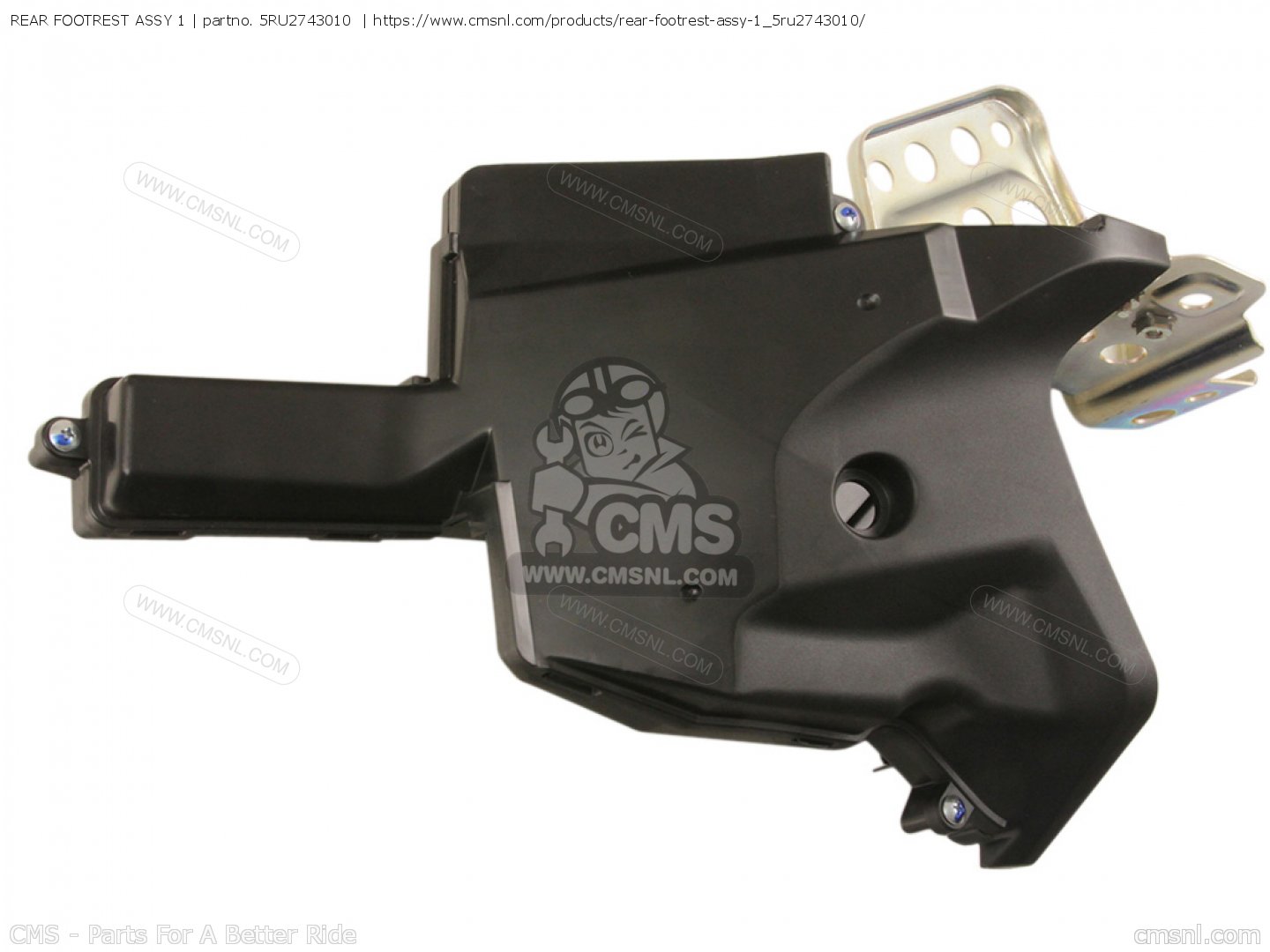 5RU2743010: REAR FOOTREST ASSY 1 Yamaha - buy the 5RU-27430-10-00 at CMSNL