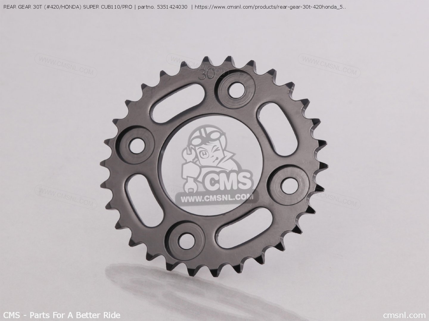 5351424030: REAR GEAR 30T (#420/HONDA) SUPER CUB110/PRO Kitaco - buy ...