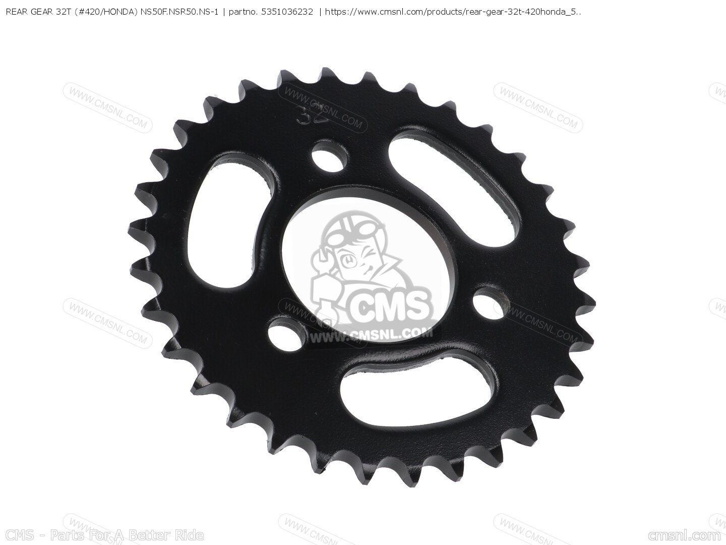 5351036232: REAR GEAR 32T (#420/HONDA) NS50F.NSR50.NS-1 Kitaco - buy the 535-1036232 at CMSNL