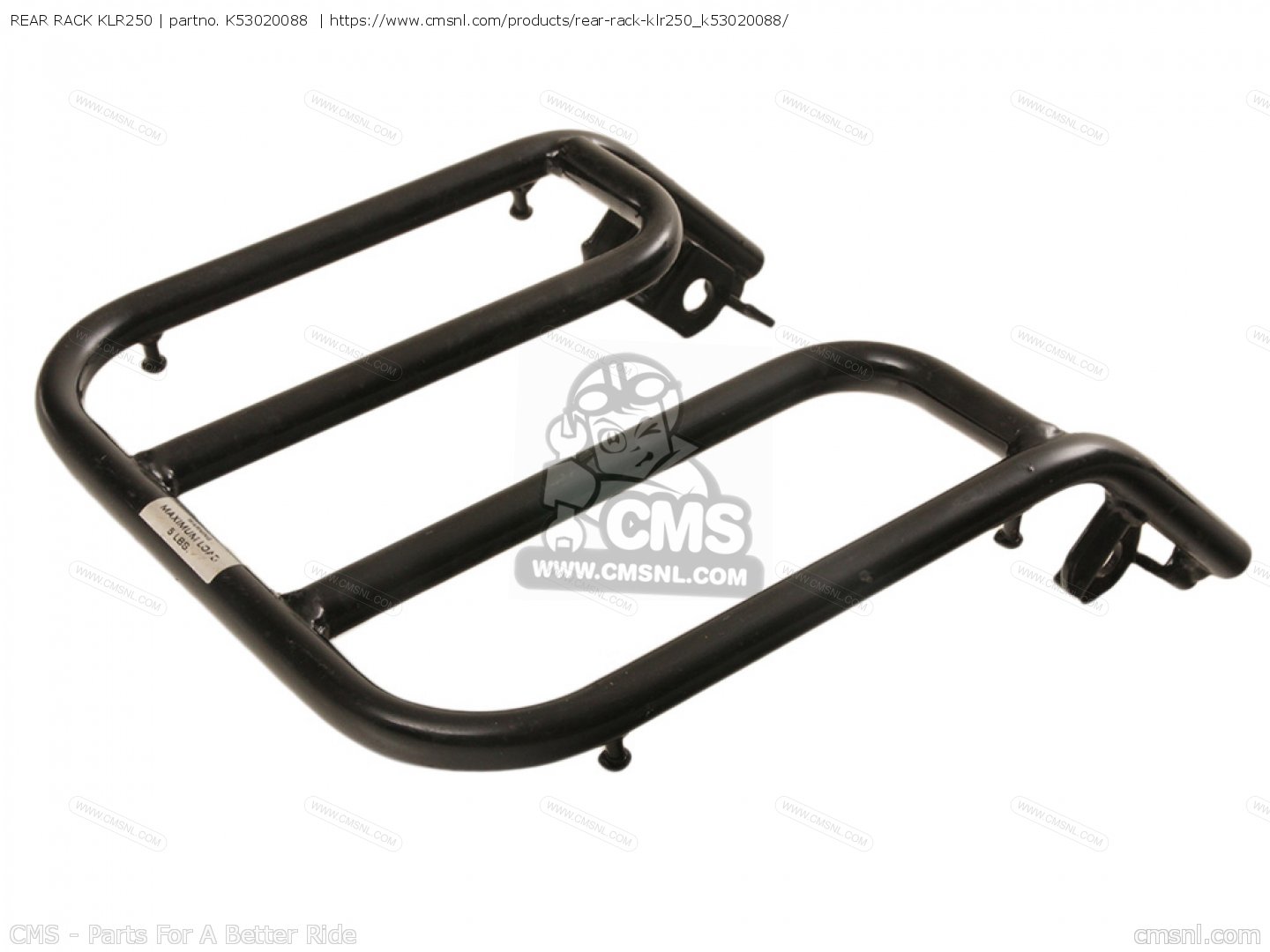 K53020088: Rear Rack Klr250 Kawasaki - buy the K53020-088 at CMSNL
