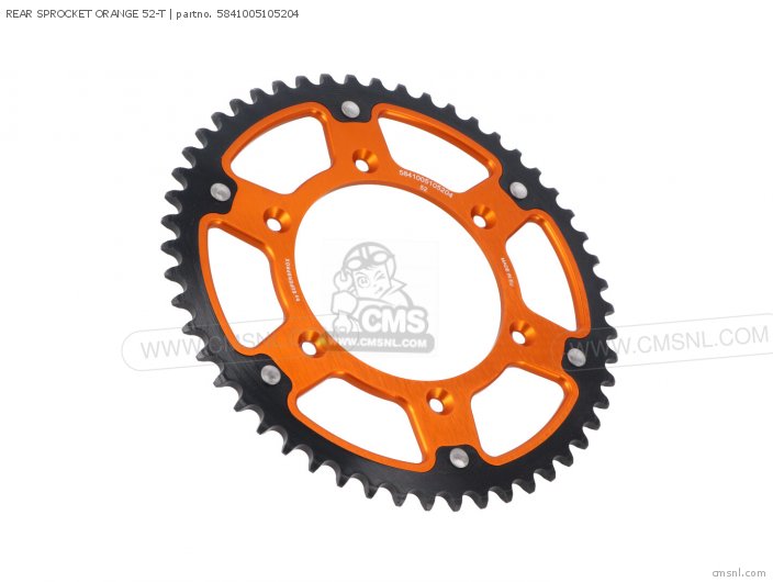 5841005105204: Rear Sprocket Orange 52-t Ktm - buy the 5841005105204 at ...