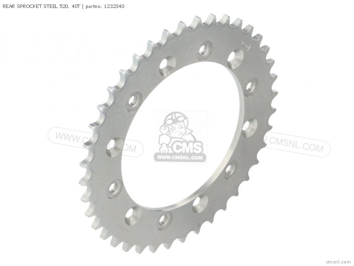 REAR SPROCKET STEEL 520, 40T for XL600LM 1985 (F) - order at CMSNL