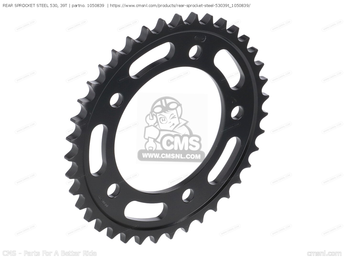 1050839: REAR SPROCKET STEEL 530, 39T AFAM - buy the 10508-39 at CMSNL