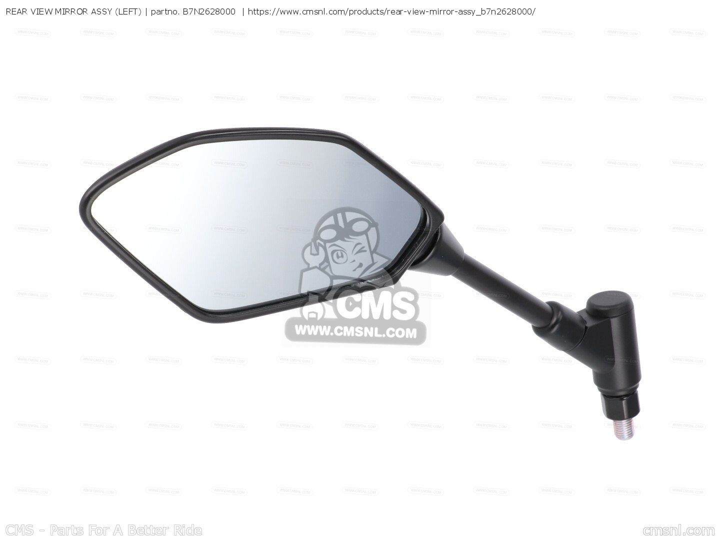 B7N2628000: REAR VIEW MIRROR ASSY (LEFT) Yamaha - buy the B7N-26280-00-00 at CMSNL