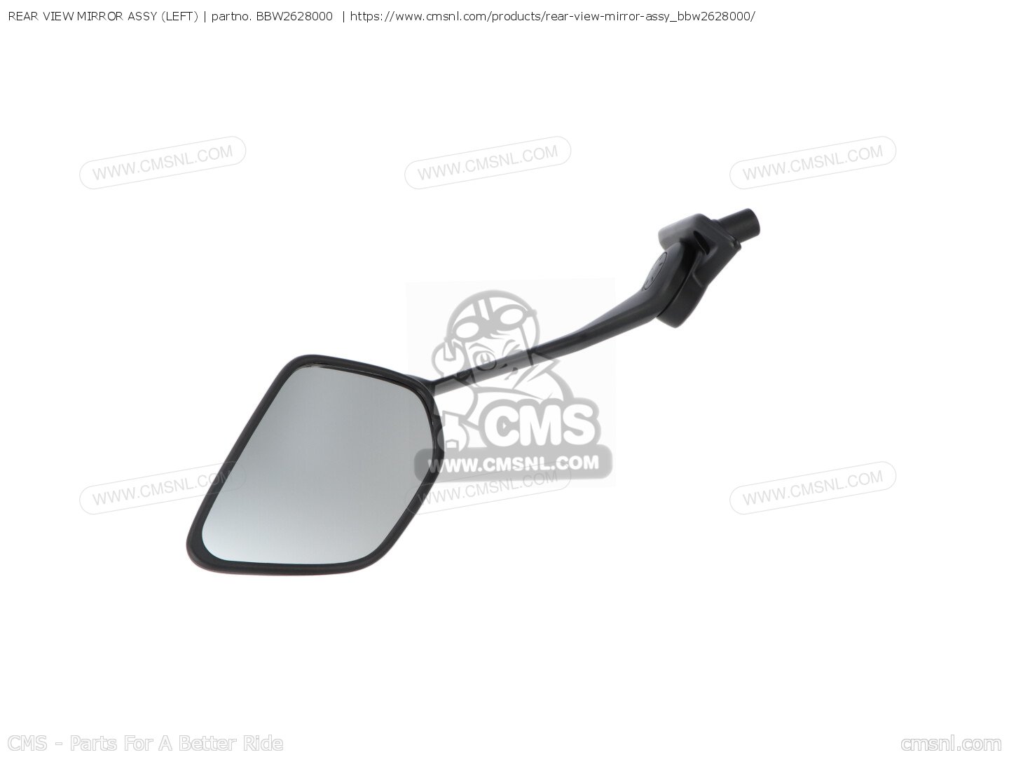 BBW2628000: REAR VIEW MIRROR ASSY (LEFT) Yamaha - buy the BBW-26280-00 ...