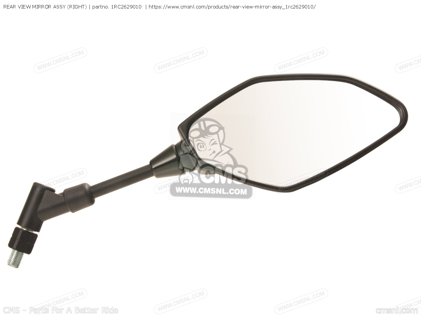 1RC2629010: Rear View Mirror Assy (right) Yamaha - buy the 1RC-26290-10 ...