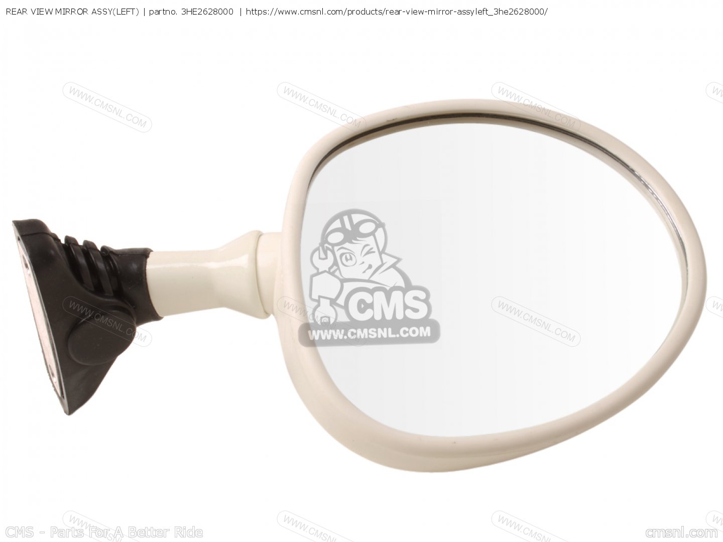 3HE2628000: REAR VIEW MIRROR ASSY(LEFT) Yamaha - buy the 3HE-26280-00 ...