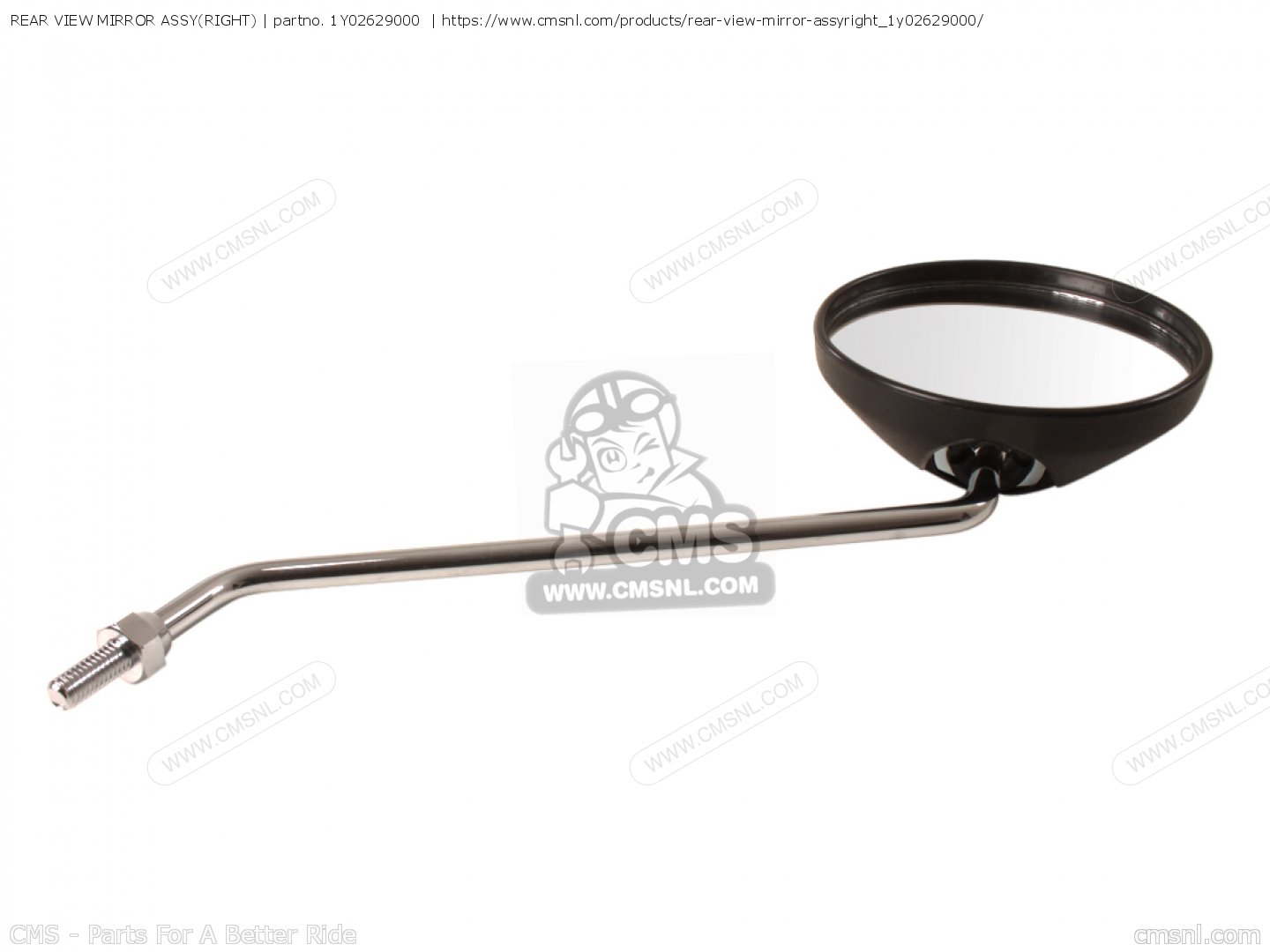 1Y02629000: REAR VIEW MIRROR ASSY(RIGHT) Yamaha - buy the 1Y0-26290-00 ...