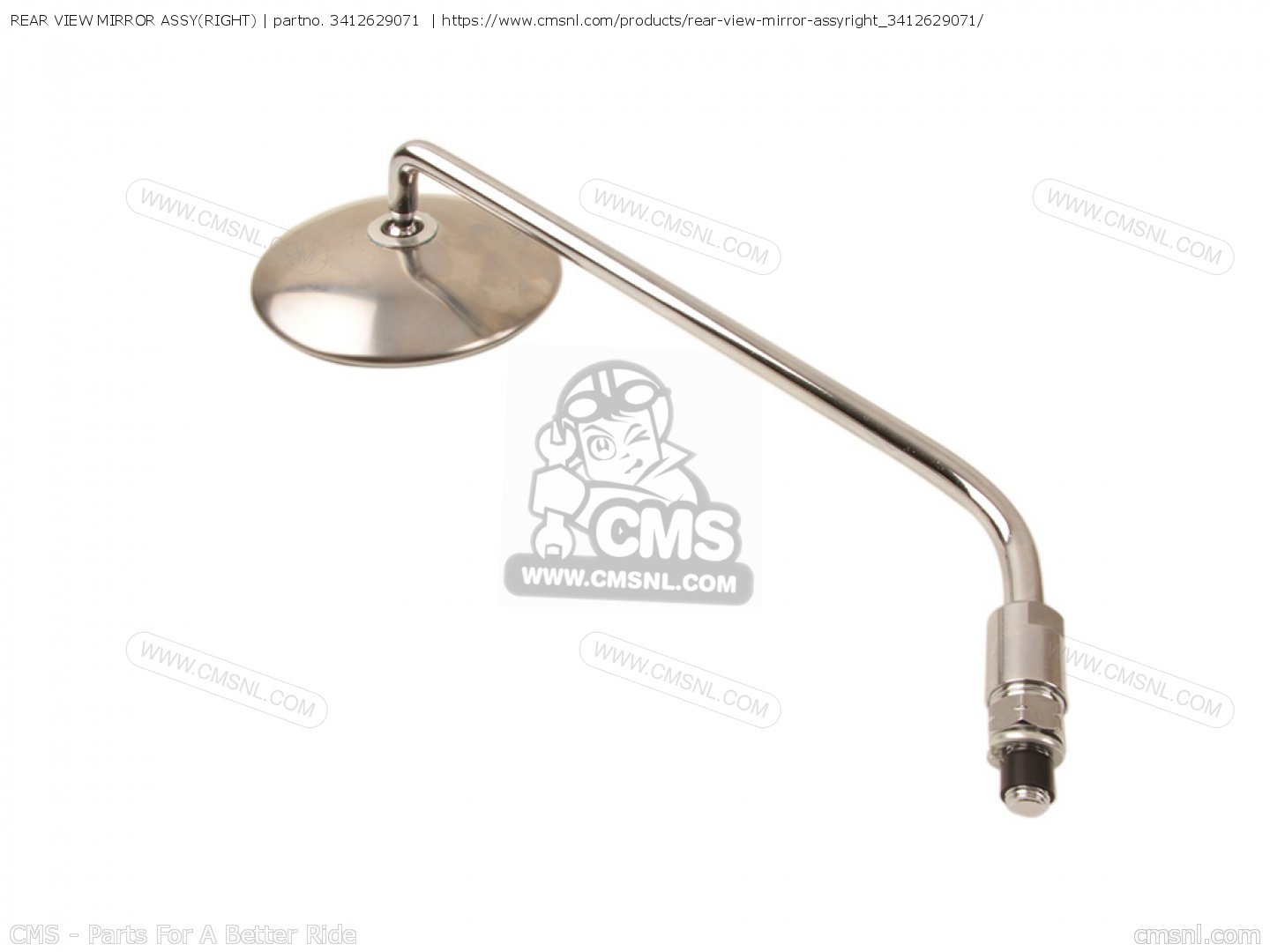 3412629071: REAR VIEW MIRROR ASSY(RIGHT) Yamaha - buy the 341-26290-71 ...