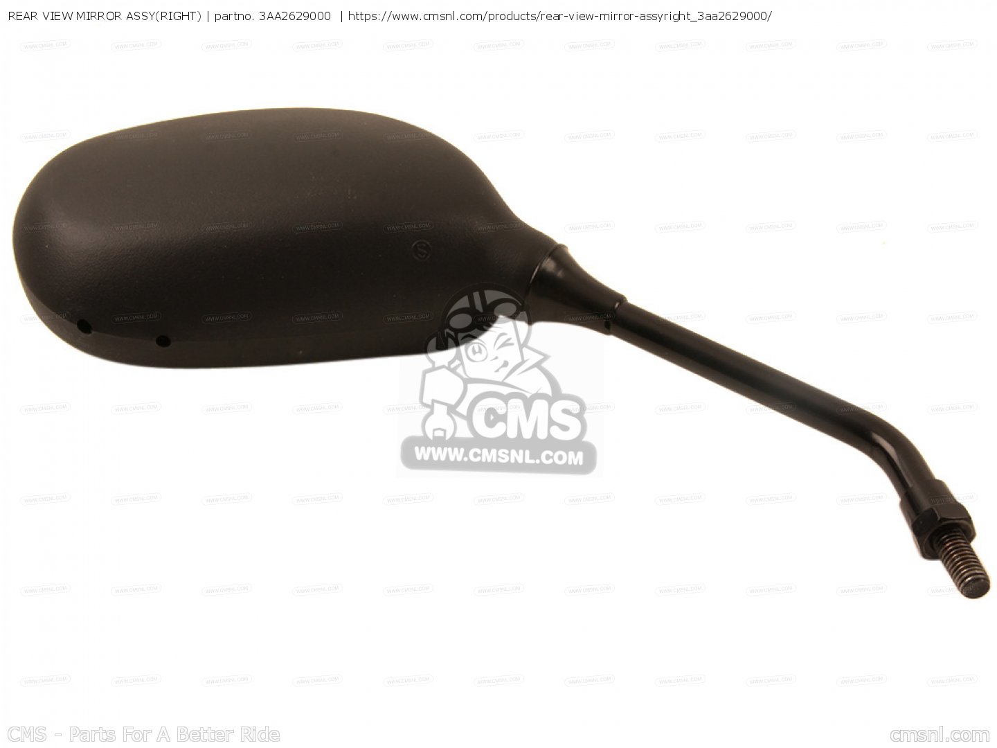 3AA2629000: REAR VIEW MIRROR ASSY(RIGHT) Yamaha - buy the 3AA-26290-00 ...