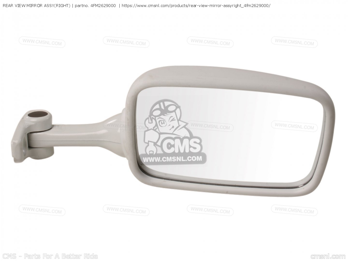 4FM2629000: Rear View Mirror Assy(right) Yamaha - buy the 4FM-26290-00 ...