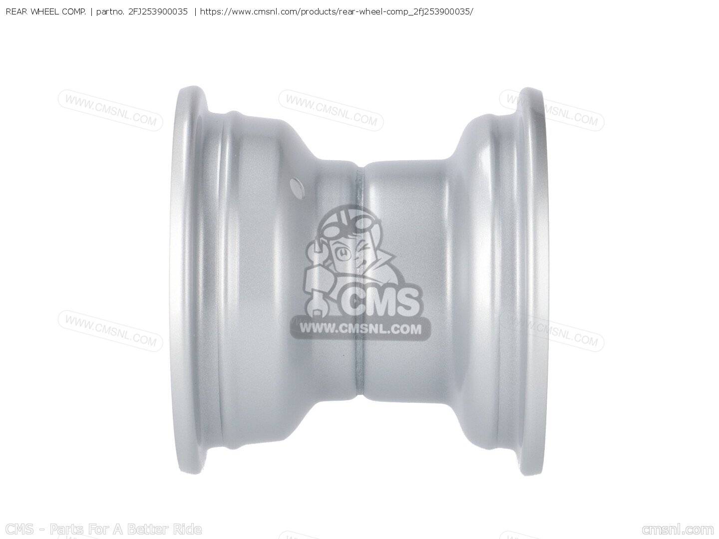 2FJ253900035: REAR WHEEL COMP. Yamaha - buy the 2FJ-25390-00-35 at CMSNL