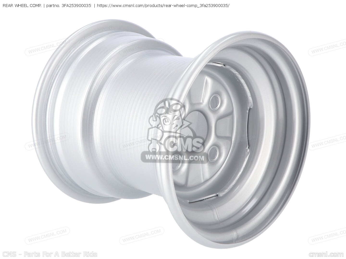 3FA253900035: REAR WHEEL COMP. Yamaha - buy the 3FA-25390-00-35 at CMSNL