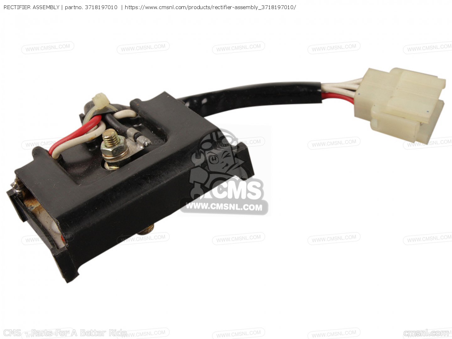 3718197010: RECTIFIER ASSEMBLY Yamaha - buy the 371-81970-10-00 at CMSNL