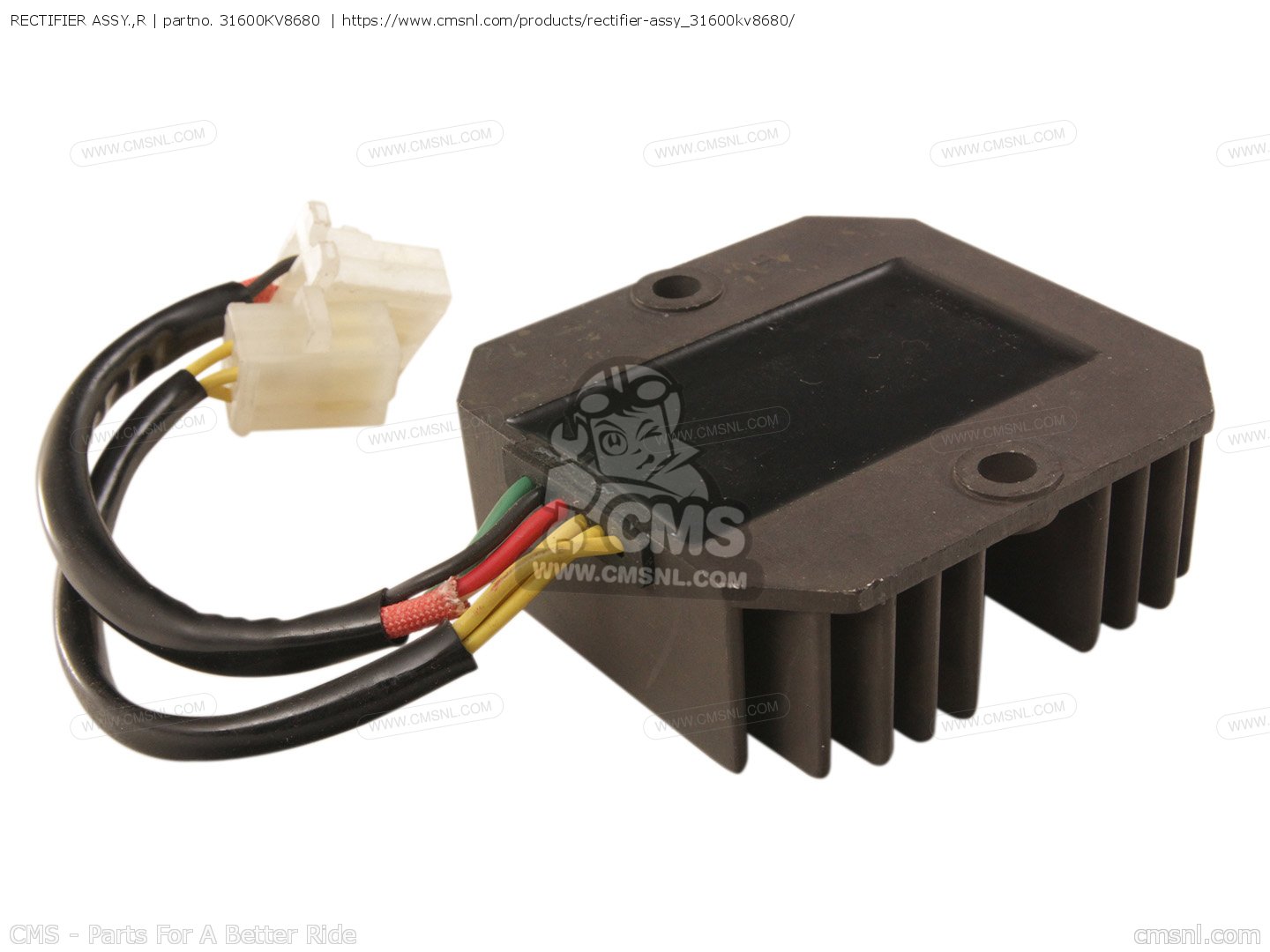 31600KV8680: Rectifier Assy.,r Honda - buy the 31600-KV8-680 at CMSNL