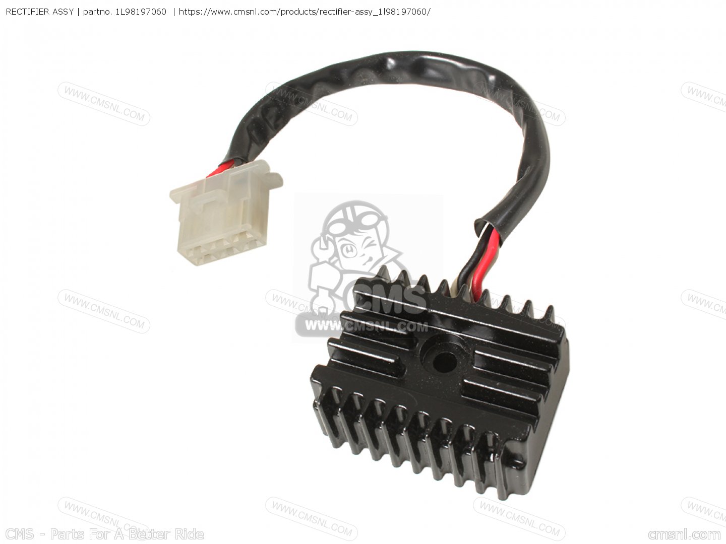 1L98197060: RECTIFIER ASSY Yamaha - buy the 1L9-81970-60-00 at CMSNL