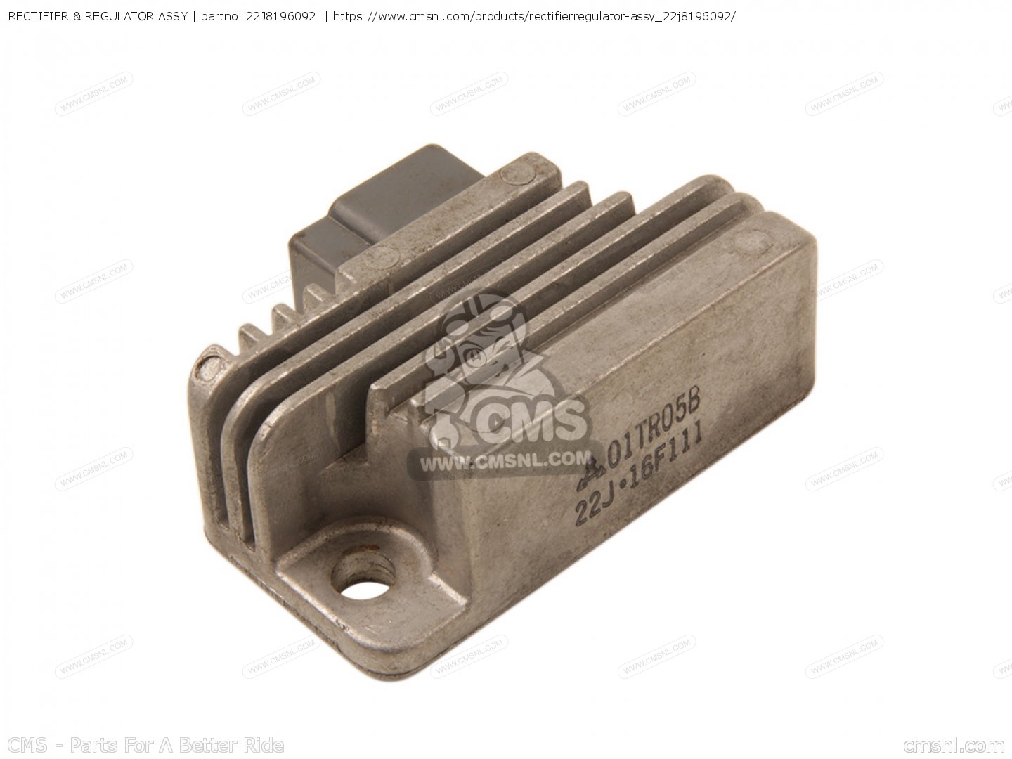 22J8196092: RECTIFIER & REGULATOR ASSY Yamaha - buy the 22J-81960-92-00 ...
