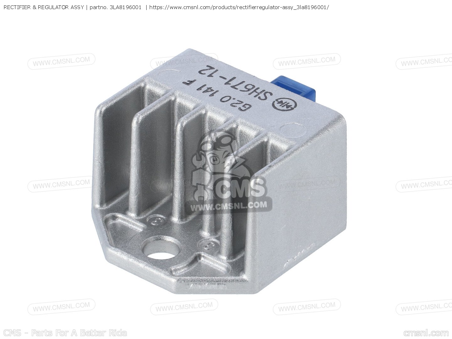 3LA8196001: RECTIFIER & REGULATOR ASSY Yamaha - buy the 3LA-81960-01-00 ...