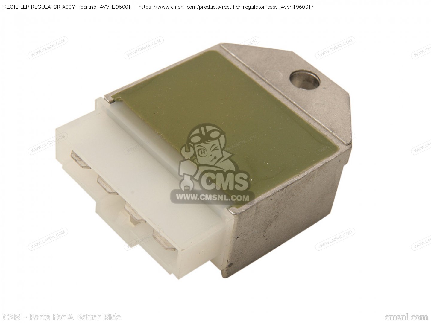 4VVH196001: RECTIFIER REGULATOR ASSY Yamaha - buy the 4VV-H1960-01-00 ...