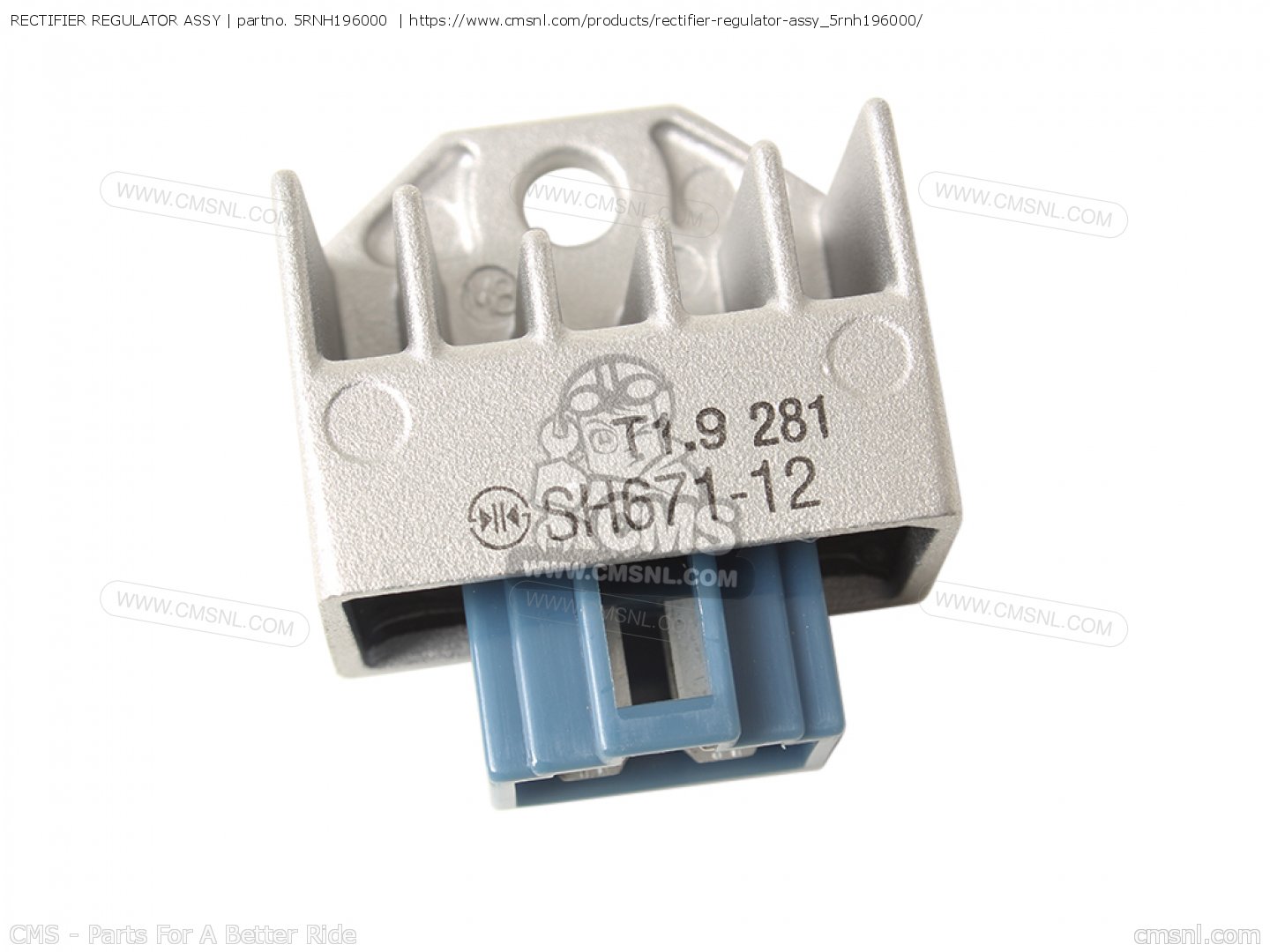 5RNH196000: RECTIFIER REGULATOR ASSY Yamaha - buy the 5RN-H1960-00-00 ...