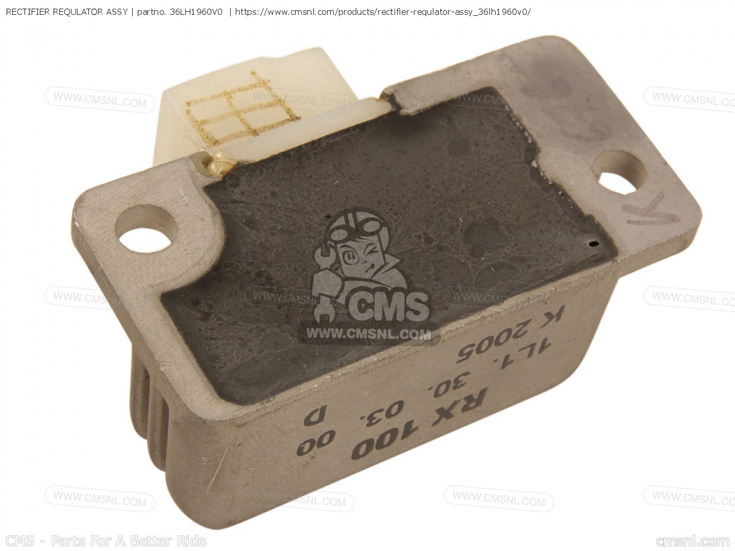 36LH1960V0: RECTIFIER REQULATOR ASSY Yamaha - buy the 36L-H1960-V0-00 ...