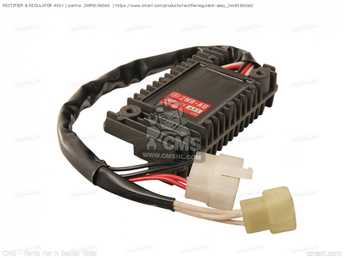 2WR81960A0: Rectifier & Regulator Assy Yamaha - buy the 2WR-81960-A0 at ...