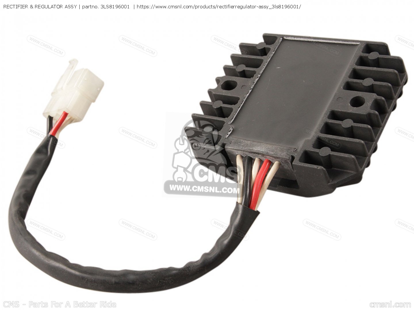3LS8196001: Rectifier & Regulator Assy Yamaha - buy the 3LS-81960-01 at ...