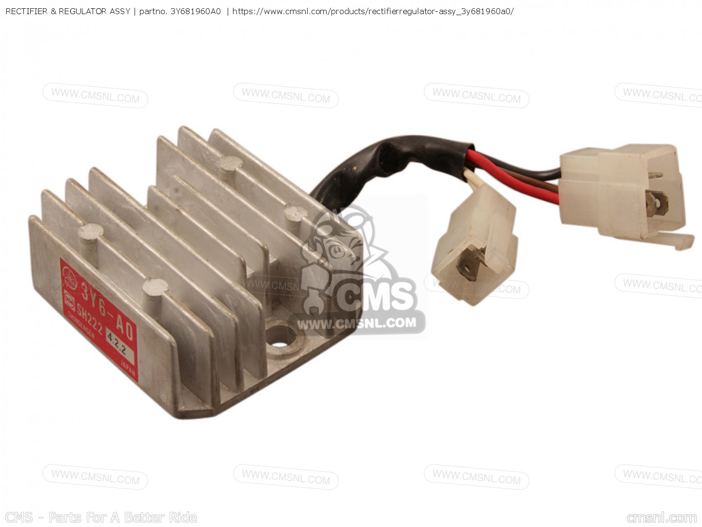 3Y681960A0: Rectifier & Regulator Assy Yamaha - buy the 3Y6-81960-A0 at ...