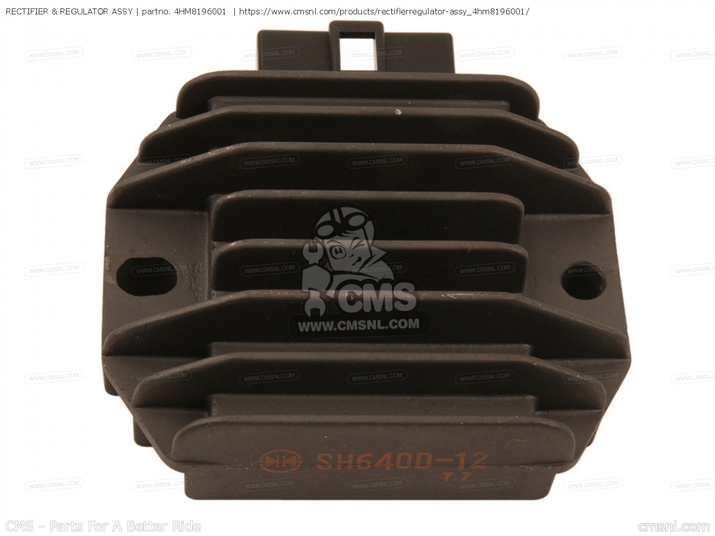 4HM8196001: Rectifier & Regulator Assy Yamaha - buy the 4HM-81960-01-00 ...