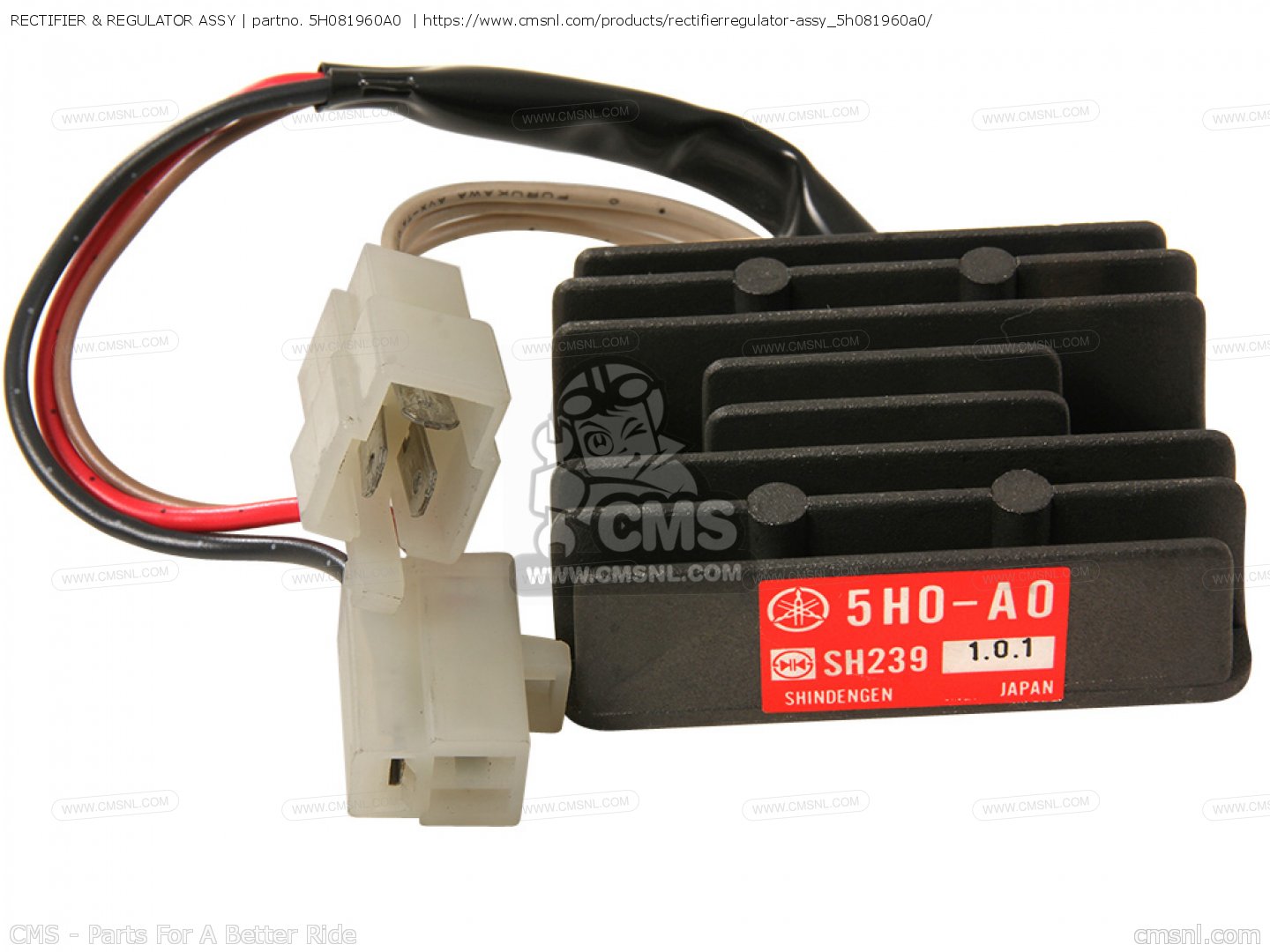5H081960A0: Rectifier & Regulator Assy Yamaha - buy the 5H0-81960-A0 at ...